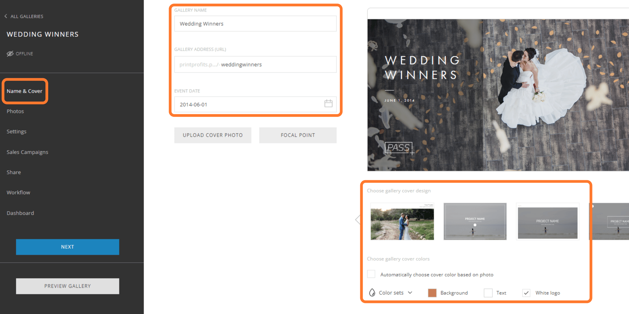 Creating your First Client Gallery