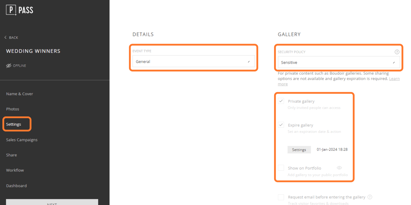 Creating your First Client Gallery